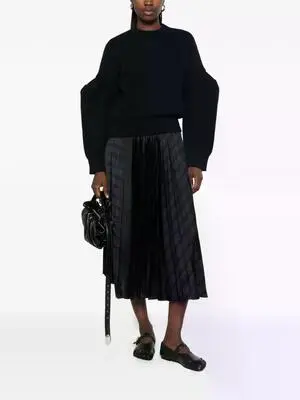 Sacai Puff Sleeve Crewneck Sweater