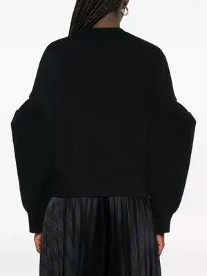 Sacai Puff Sleeve Crewneck Sweater