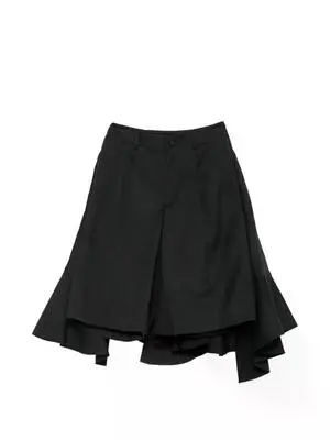 Comme Des Garçons Ruffled Hem Trousers - Black