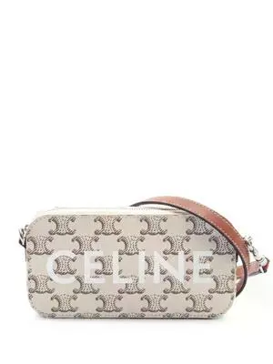 Celine 2010s Triomphe-pattern Mini Bag - Neutrals