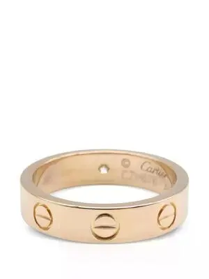 Cartier Love Diamond Ring In 18k Rose Gold - Pink