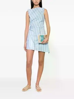 Staud Callie Striped Asymmetric Dress