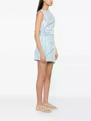 Staud Callie Striped Asymmetric Dress