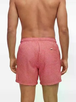 BOSS Graphic-print Drawstring Swim Shorts