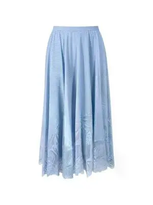 Fabiana Filippi Floral-lace Flared Skirt