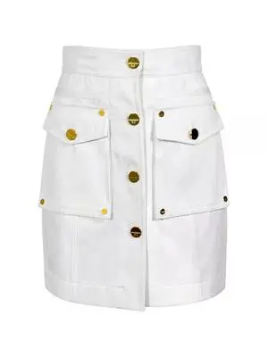 Elisabetta Franchi Mini Cargo Skirt - White