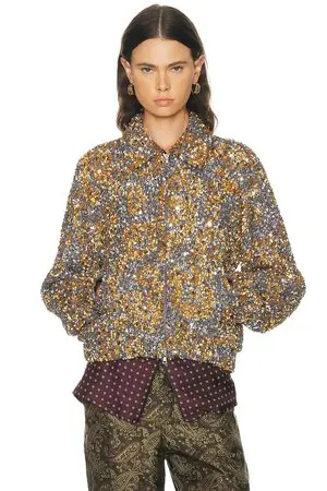 Dries Van Noten Vinnia Sequin Jacket - Silver