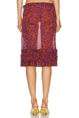 Dries Van Noten Scotts Skirt - Orange