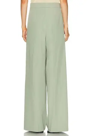 Dries Van Noten Pamplona Wide Leg Pants - Pistache