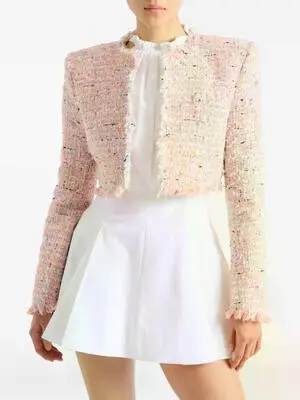 Balmain Cropped Tweed Jacket