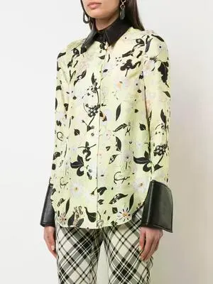 ELLERY Floral Print Silk And Cotton Blend Blouse