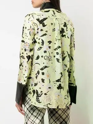 ELLERY Floral Print Silk And Cotton Blend Blouse
