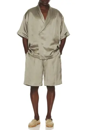SANEA Niran Relaxed Fit Satin Shorts
