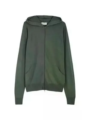 John Smedley Carty Zip-up Hoodie - Green