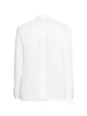 Dolce & Gabbana Sicilia Light Double-breasted Linen Jacket - White