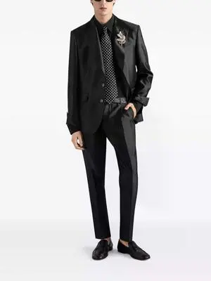 Dolce & Gabbana Sicilia Light Single-breasted Mikado Silk Jacket