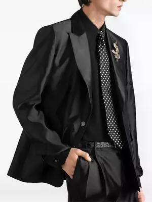 Dolce & Gabbana Sicilia Light Single-breasted Mikado Silk Jacket