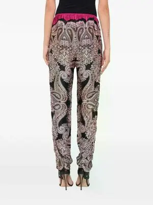 LANVIN Paisley Print Silk Trousers