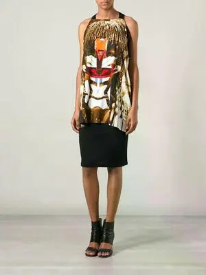 Givenchy Mask Graphic Midi Dress