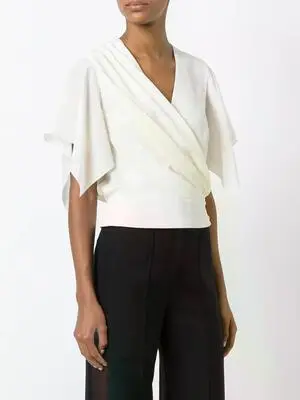 LANVIN Ss17 Silk Wrap Blouse