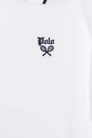 Polo Ralph Lauren Lightweight Terry Tennis Logo Polo Sweatshirt - White