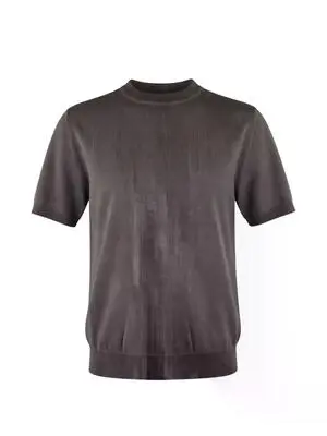Altea Ribbed-trim T-shirt - Brown