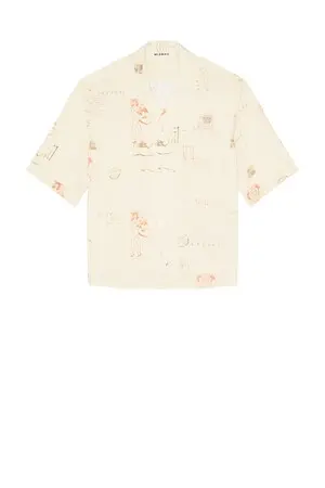 MISBHV Devil & Angel Postcard Shirt In Cream