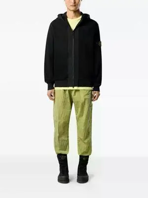 Stone Island Logo Patch Zip-up Hoodie