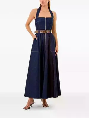 NICHOLAS Anastasia Halterneck Maxi Dress