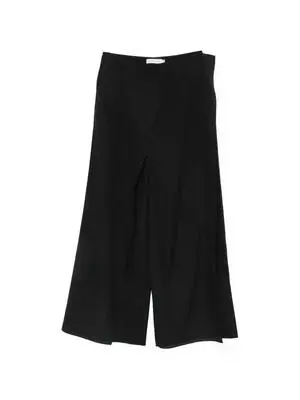 VIKTORIA CHAN Avana Fold-detail Trousers - Black