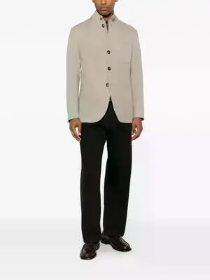 Canali High-neck Button-fastening Jacket