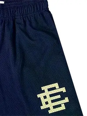ERIC EMANUEL Ee Logo Print Mesh Shorts - Blue