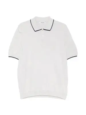 GRAN SASSO Contrast-trim Short-sleeve Polo Shirt - Neutrals
