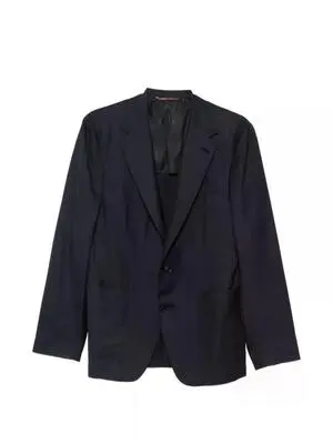 Canali Single-breasted Notched-lapels Blazer - Blue