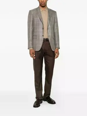 Canali Check-pattern Single-breasted Blazer