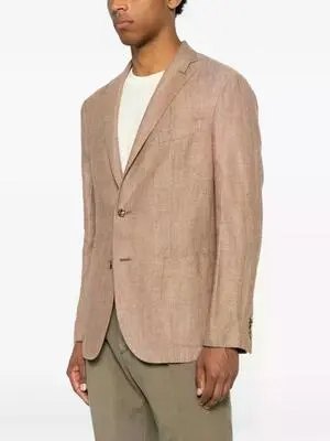 Boglioli Herringbone-weave Single-breasted Blazer