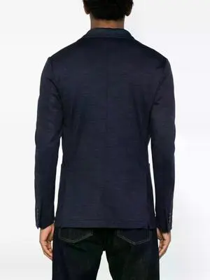 Canali Wool Patch-pocket Blazer - Blue
