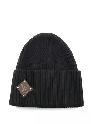 LOUIS VUITTON Logo Patch Beanie - Black