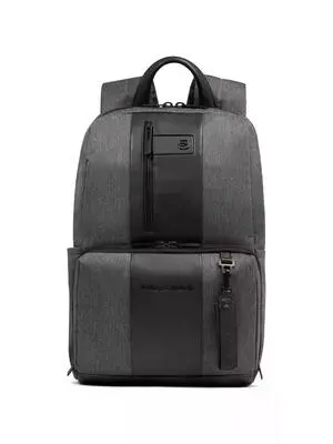 PIQUADRO Leather Panel Backpack