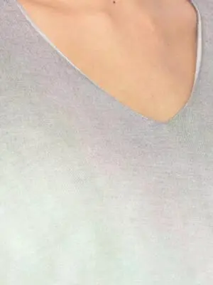 Avant Toi Ombré Effect V-neck Sweater