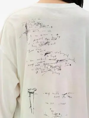 ANN DEMEULEMEESTER Nila Sketch-print Long-sleeve T-shirt
