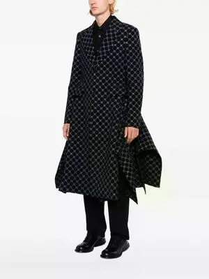 Comme Des Garçons Geometric Print Long Sleeve Coat