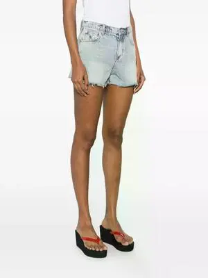 WRSTBHVR Medina Frayed Denim Shorts