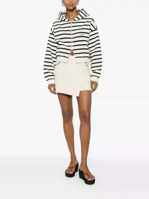 WRSTBHVR Striped Zip-up Hoodie