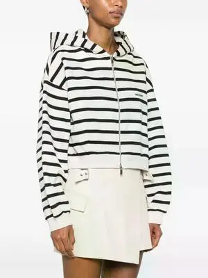 WRSTBHVR Striped Zip-up Hoodie