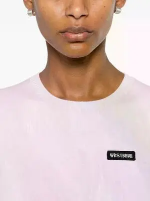 WRSTBHVR Logo Patch Short Sleeve Sweater