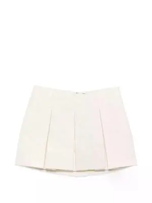 WRSTBHVR Pleated Logo Plaque Mini Skirt