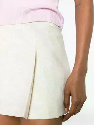 WRSTBHVR Pleated Logo Plaque Mini Skirt