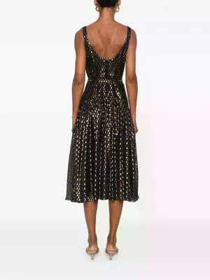 PARLOR Polka-dot Midi Dress