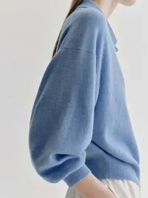 LISA YANG Katriel Collared V-neck Sweater
